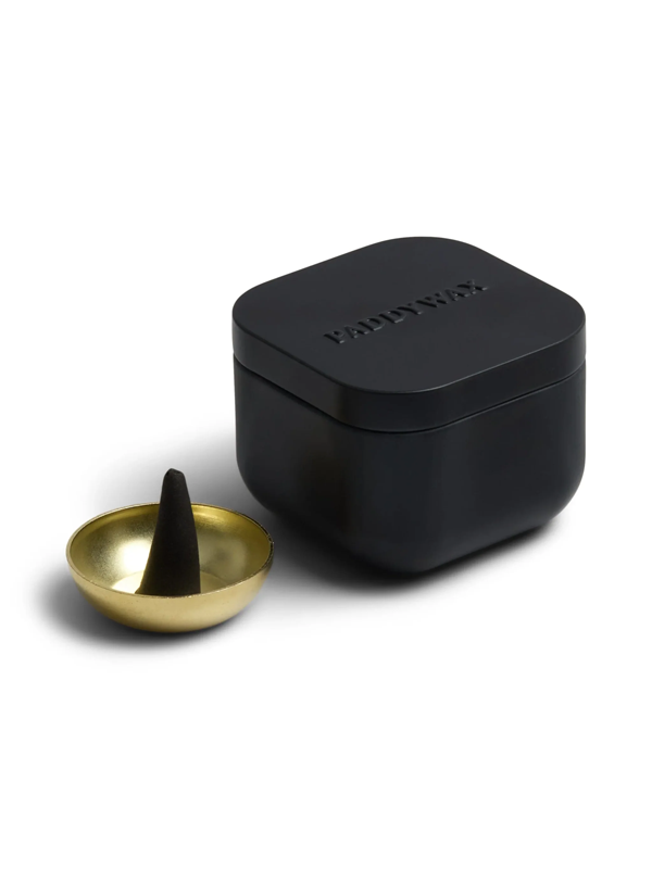 Incense Cones with Holder: Teak & Tobacco (Black) – Edge of Urge