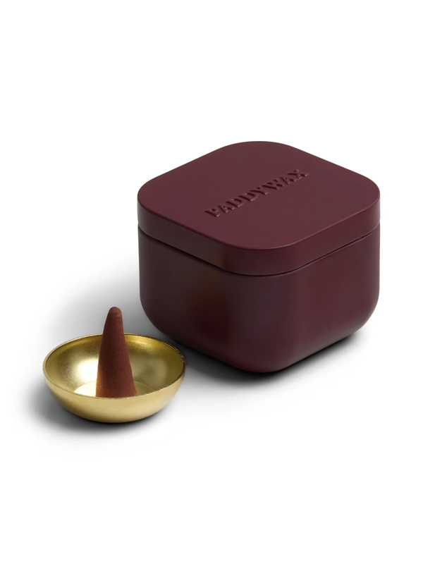 Incense Cones with Holder: Black Fig & Olive (Maroon) – Edge of Urge