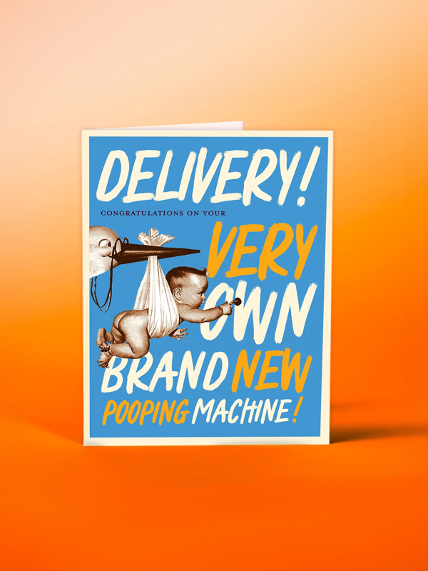 Pooping Machine Baby Card – Edge of Urge